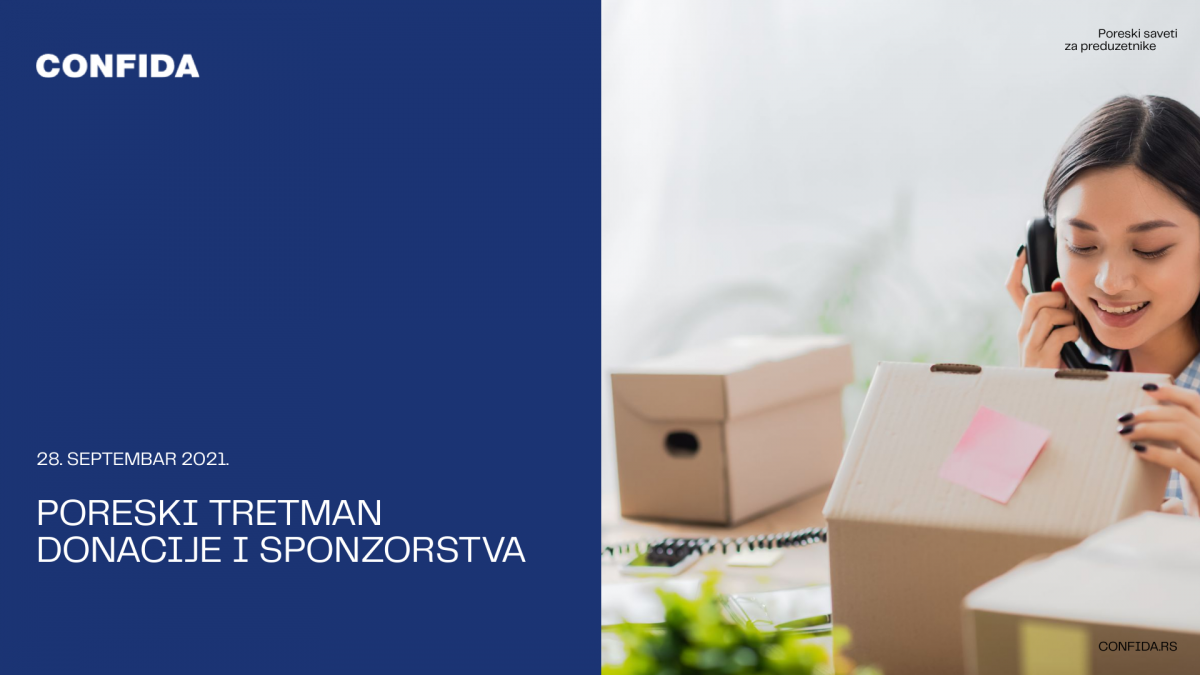 Poreski tretman donacije i sponzorstva - Confida